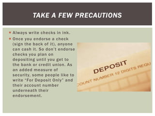 Check in with checking accounts | PPT