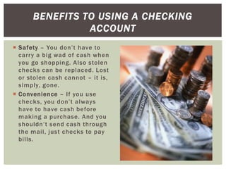 Check in with checking accounts | PPT | Free Download