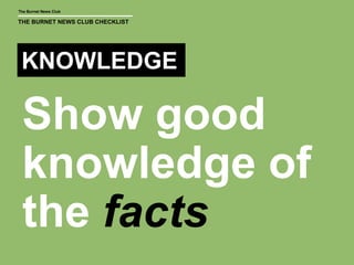 Burnet News Club - Checklist | PPT