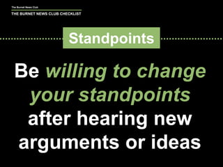 Burnet News Club - Checklist | PPT