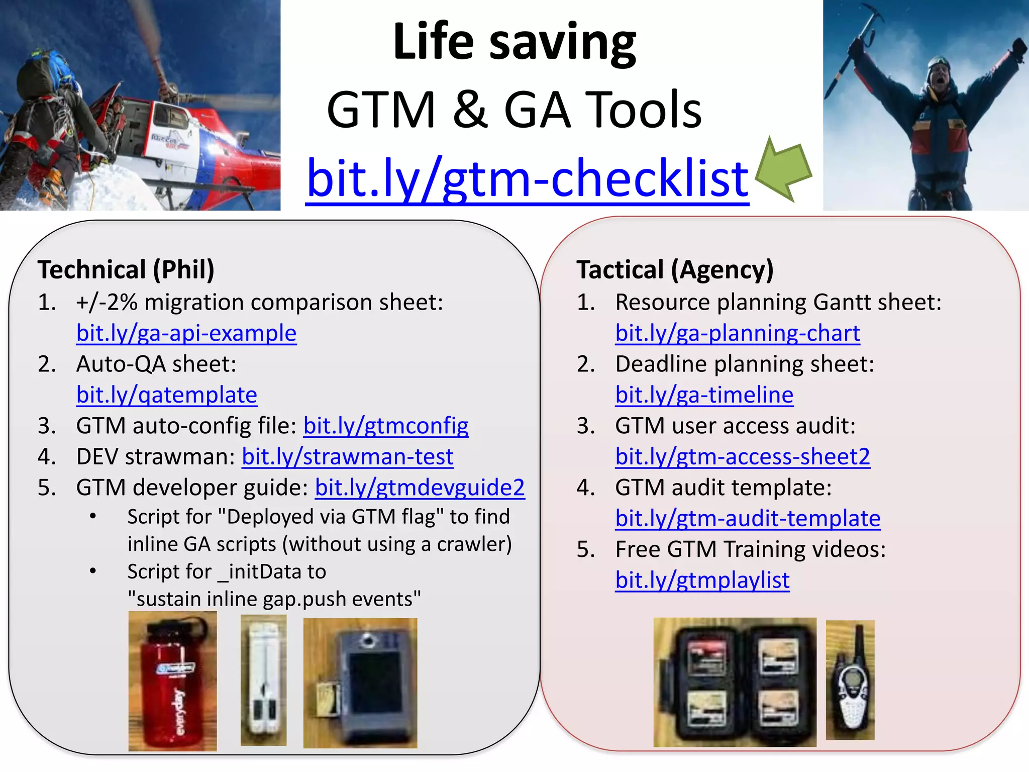 GTM Tools Checklist | PDF