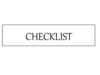 Checklist ON RESEARCH | PPTX