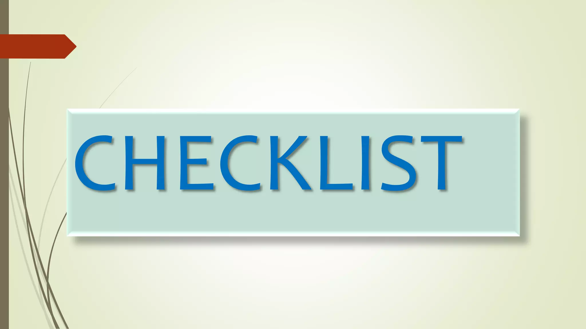 CHECKLIST | PPTX