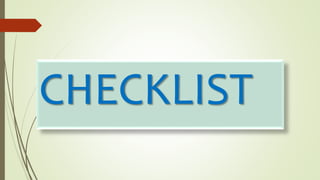 CHECKLIST | PPTX