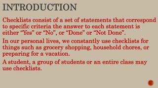 Checklist | PPTX