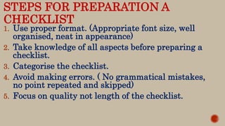Checklist | PPTX