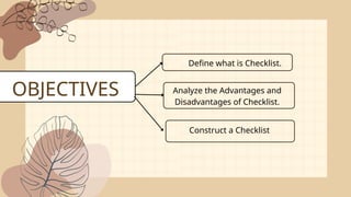 Checklist technology for teaching .pptx