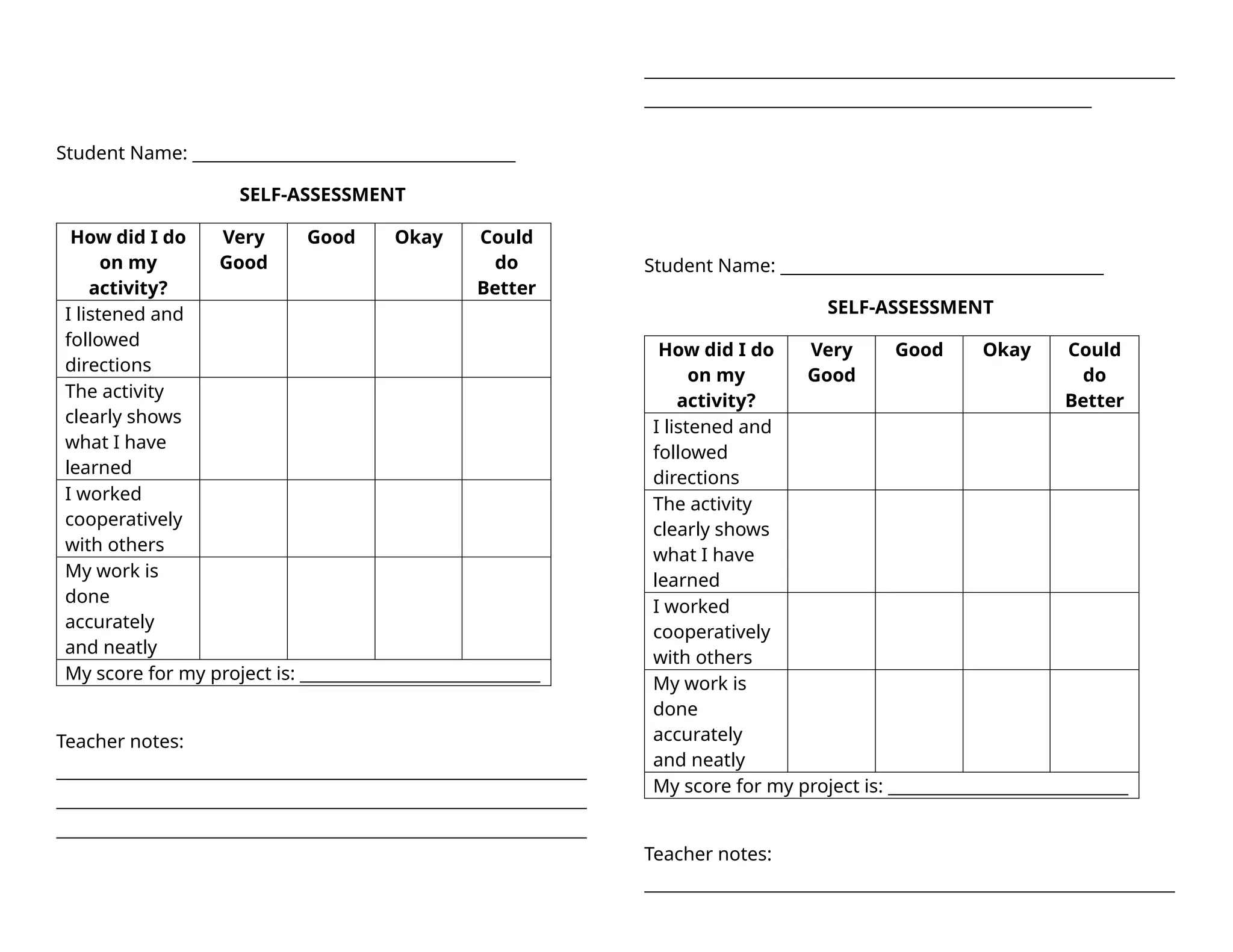 SELF ASSESMENT TOOL FOR STUDENTS FOR BASIC EDUCATION | PPT