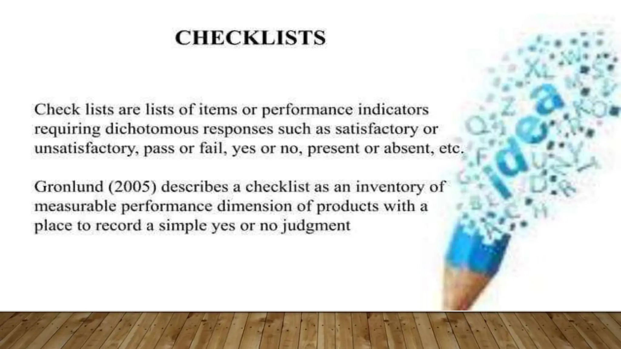 CHECKLIST-AND-RATING-SCALES ppt for college | PPTX