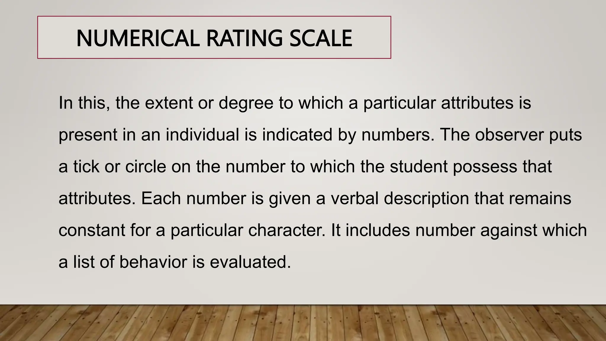 CHECKLIST-AND-RATING-SCALES ppt for college | PPTX