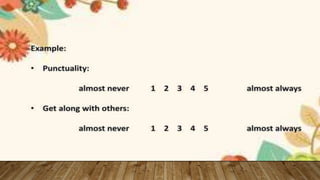 CHECKLIST-AND-RATING-SCALES ppt for college | PPTX