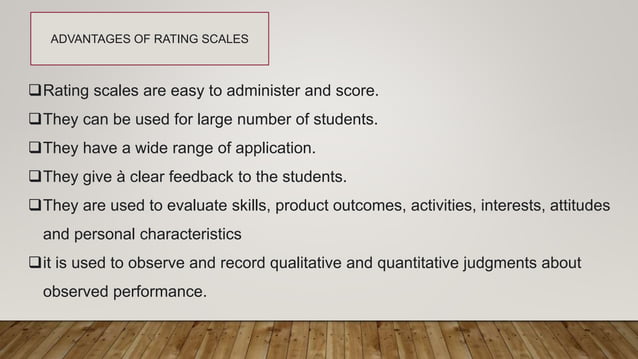 CHECKLIST-AND-RATING-SCALES ppt for college | PPTX