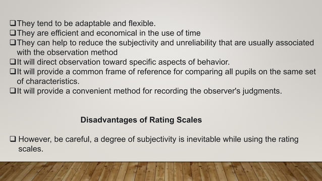 CHECKLIST-AND-RATING-SCALES ppt for college | PPTX