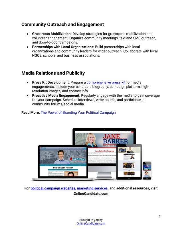Political Campaign Branding and Marketing Checklist | PDF