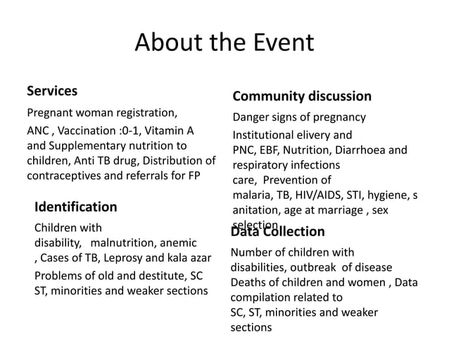 Checklist for ASHA for organising a successful VHND | PPTX