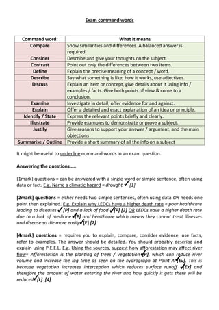 Checklist 2014 for GCSE Geography OCR B | DOC