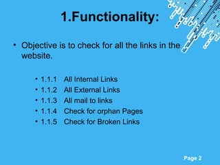 TESTING Checklist | PPT