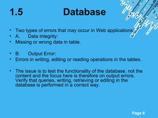 TESTING Checklist | PPT