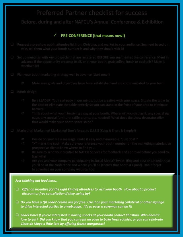 Preferred Partner Checklist For Success | PDF | Email | Internet
