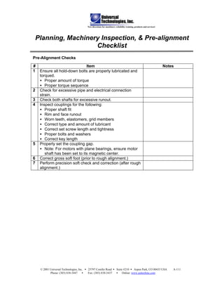 Checklist alineacion | PDF