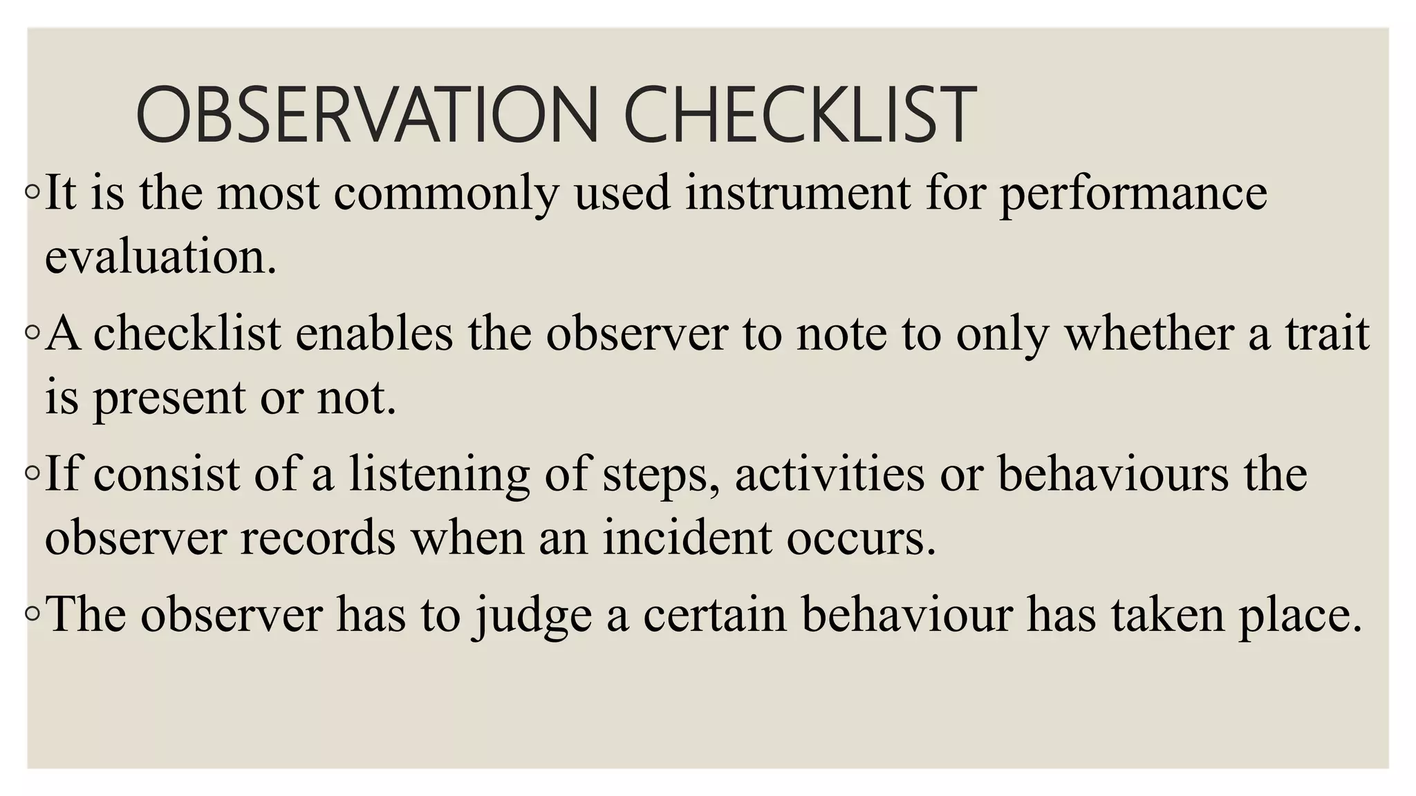 Checklist and rating scale | PPTX