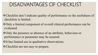 Checklist and rating scale | PPTX