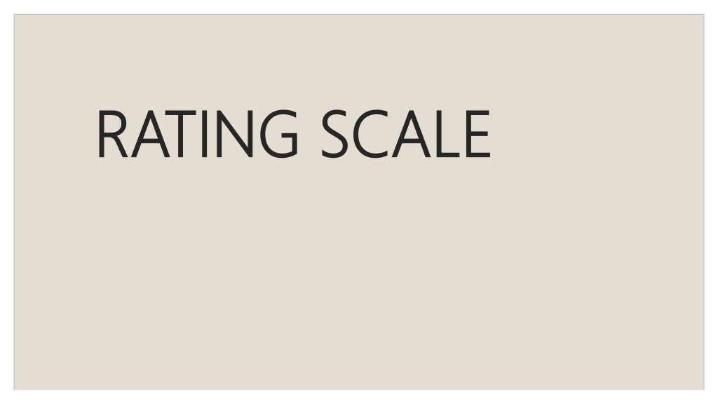 checklist-and-rating-scale