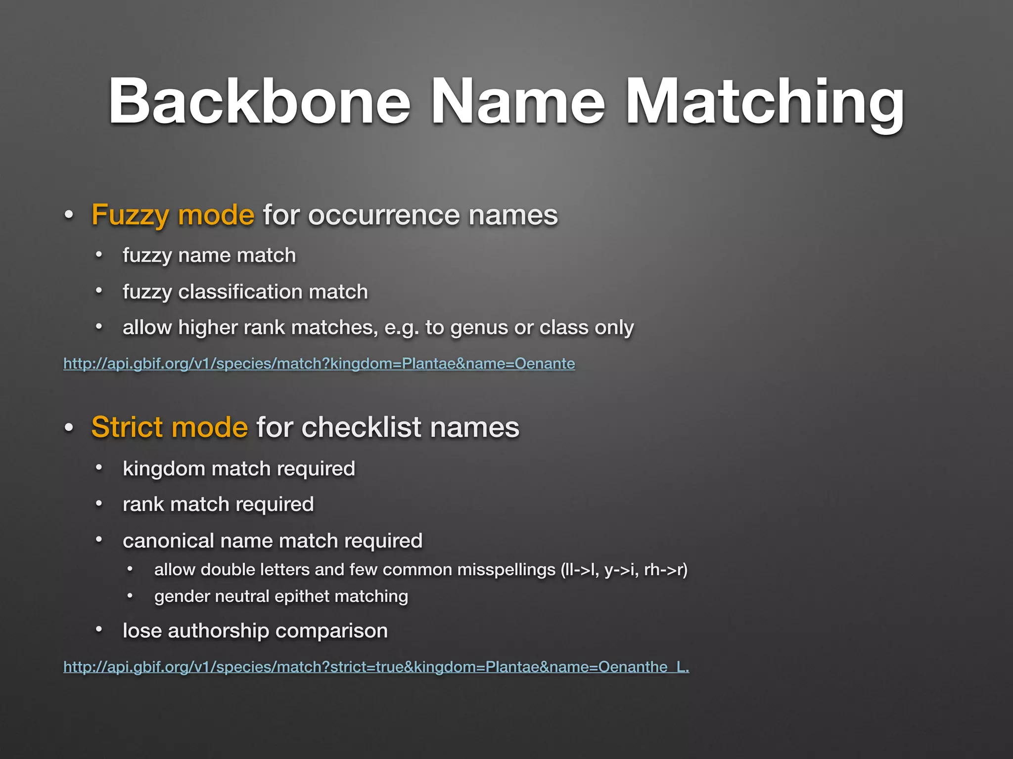 GBIF ChecklistBank and Backbone building | PDF