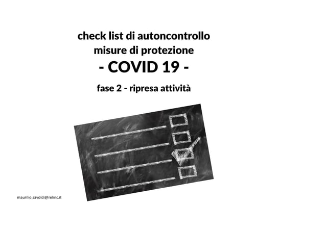 Check list covid 19 | PPT