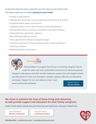 DementiaWise Checklist: Dementia Explained | PDF