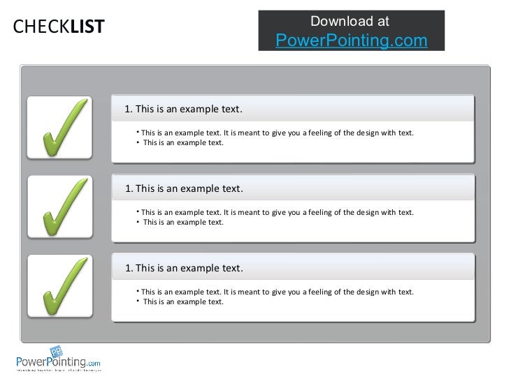 Powerpoint Checklist