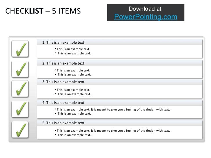 Powerpoint Checklist