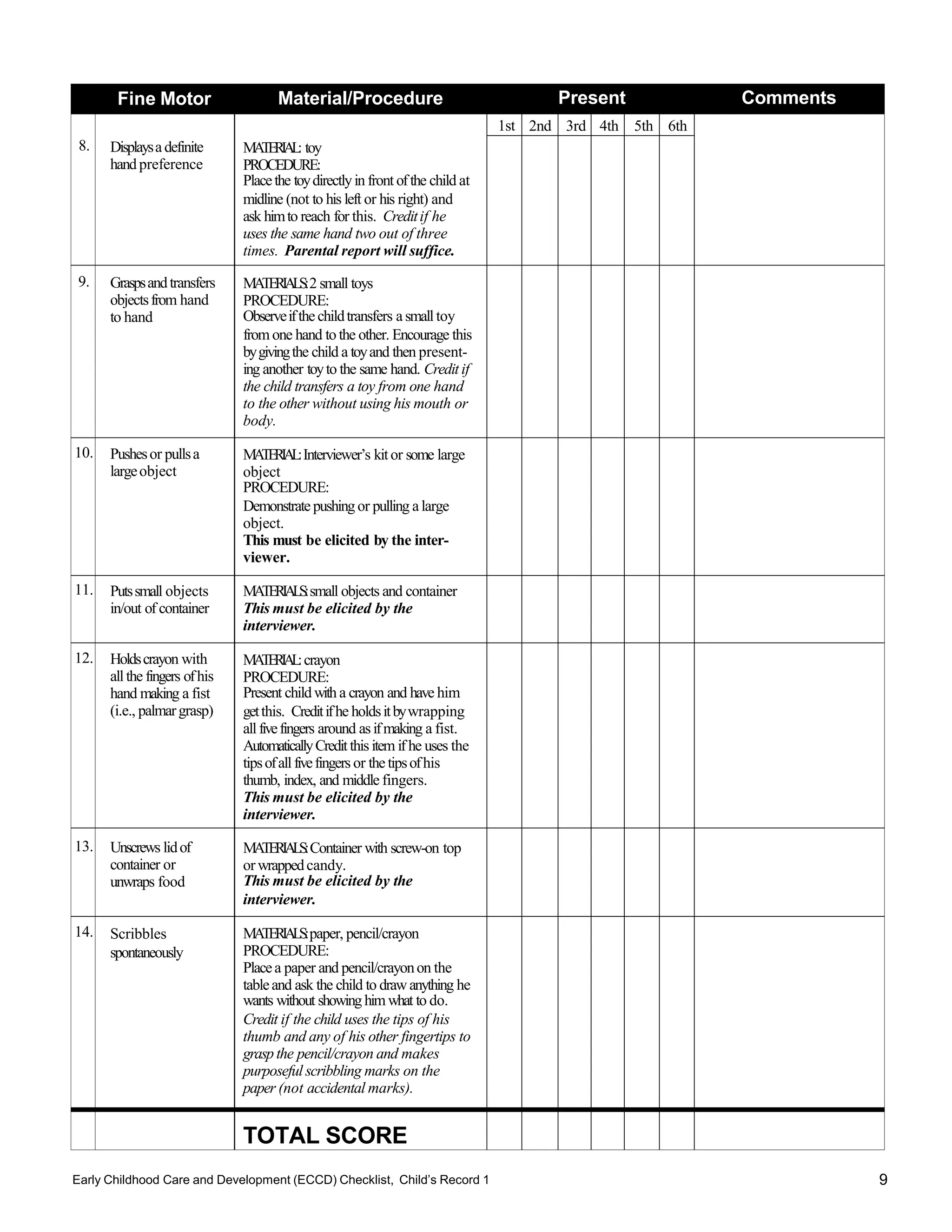 CHECKLIST FOR 0-3 YEARS OLD CHILDREN.pptx
