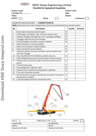 Checklist for All Construction Equipment hseprof.com.pdf