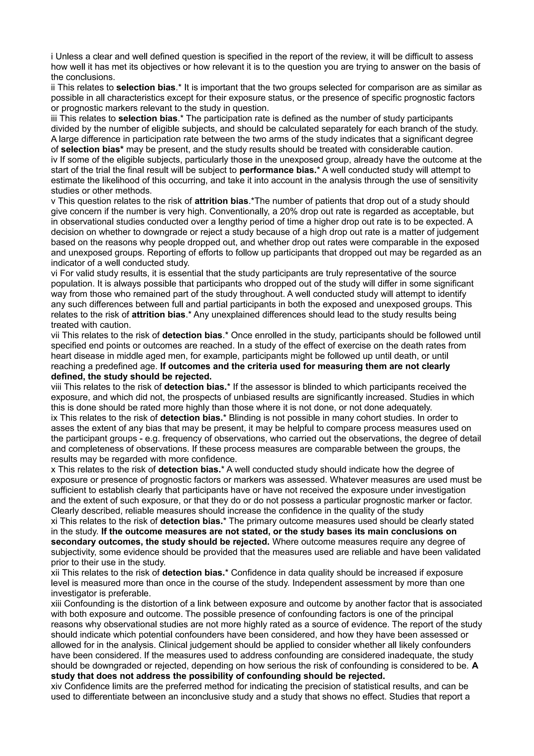 Methodology Checklist: Cohort studies | RTF