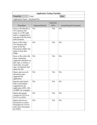 Check listfordesktopapp | DOC