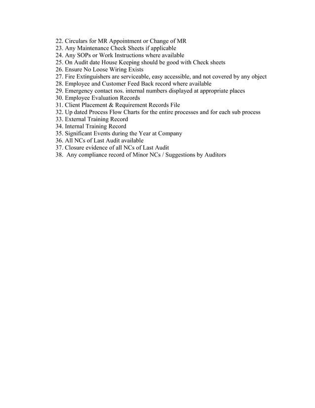 Check list for documents at wog | PDF