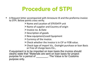 Check list for import of capital goods for STP | PPT