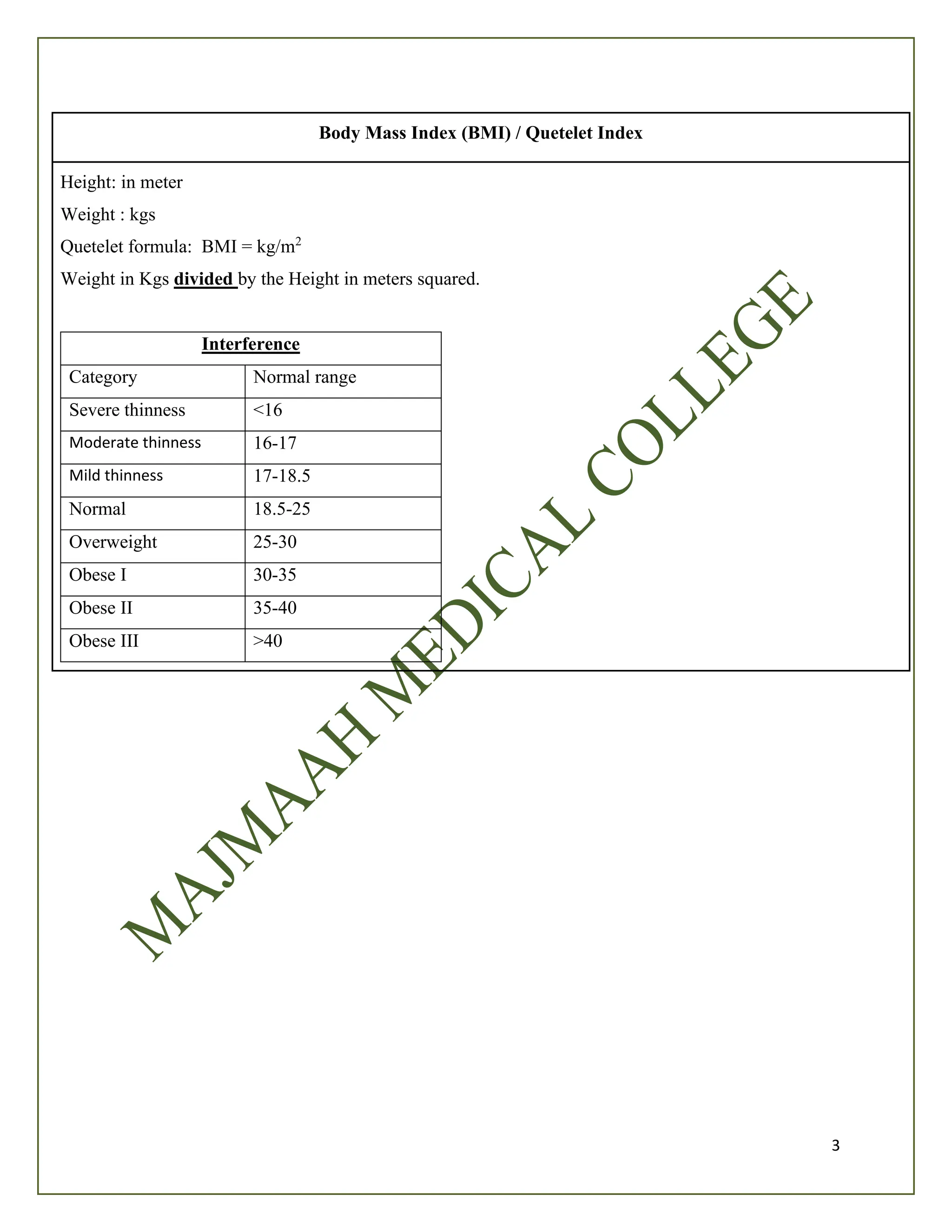 Check list for lymph node examination and BMI.pdf