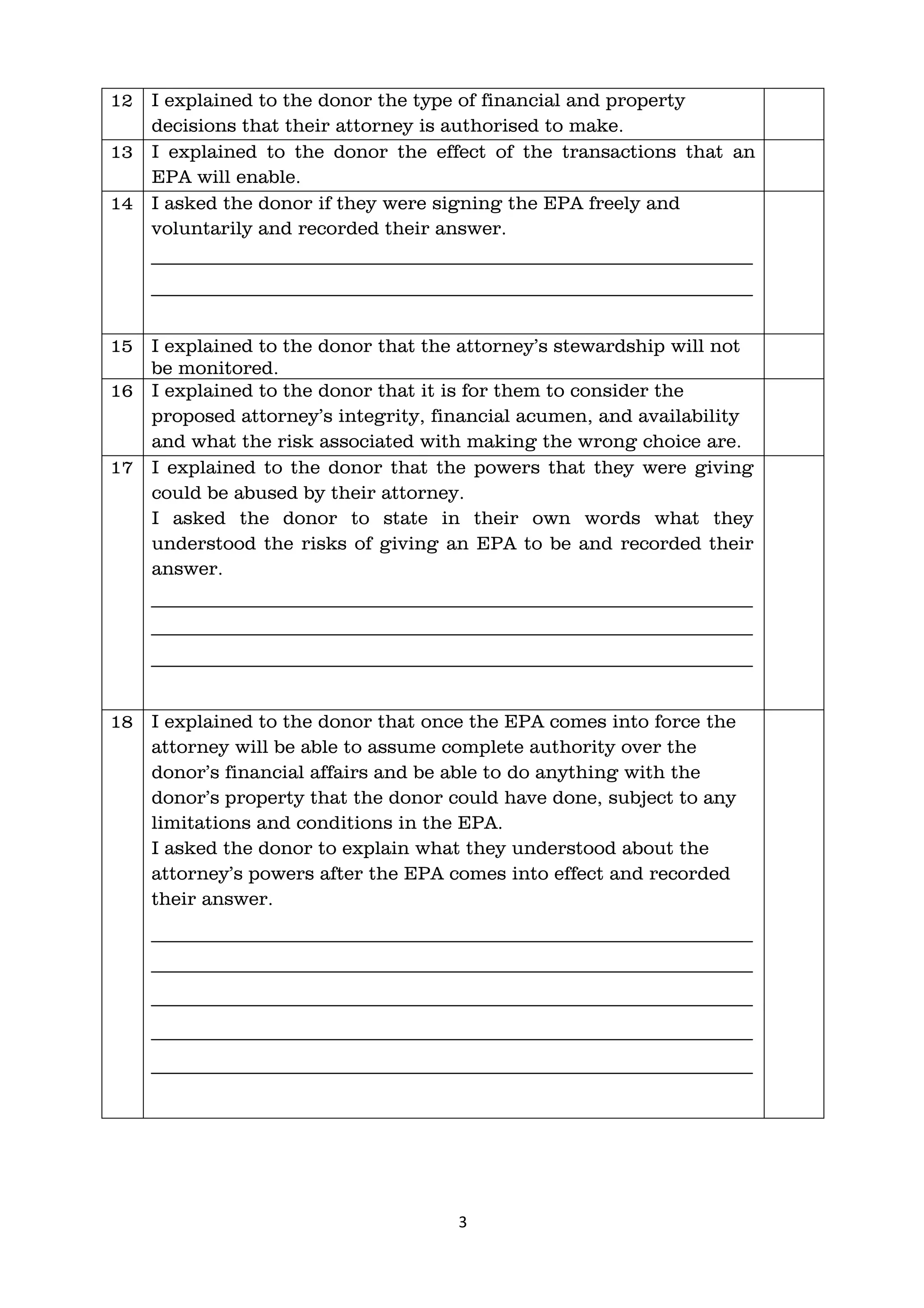 Checklist for preparing an enduring power of attorney | PDF