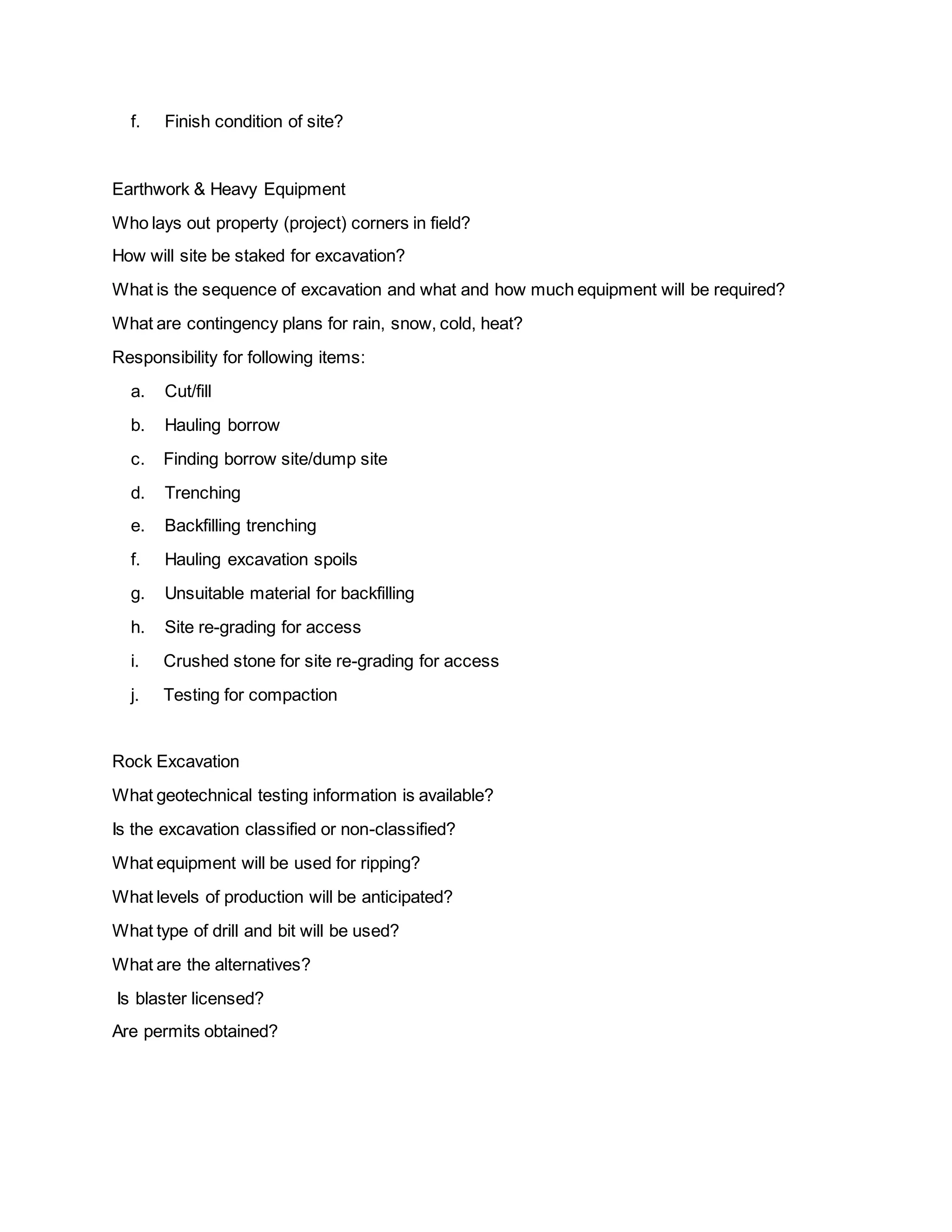 Checklist for site preparation and establishment | DOCX