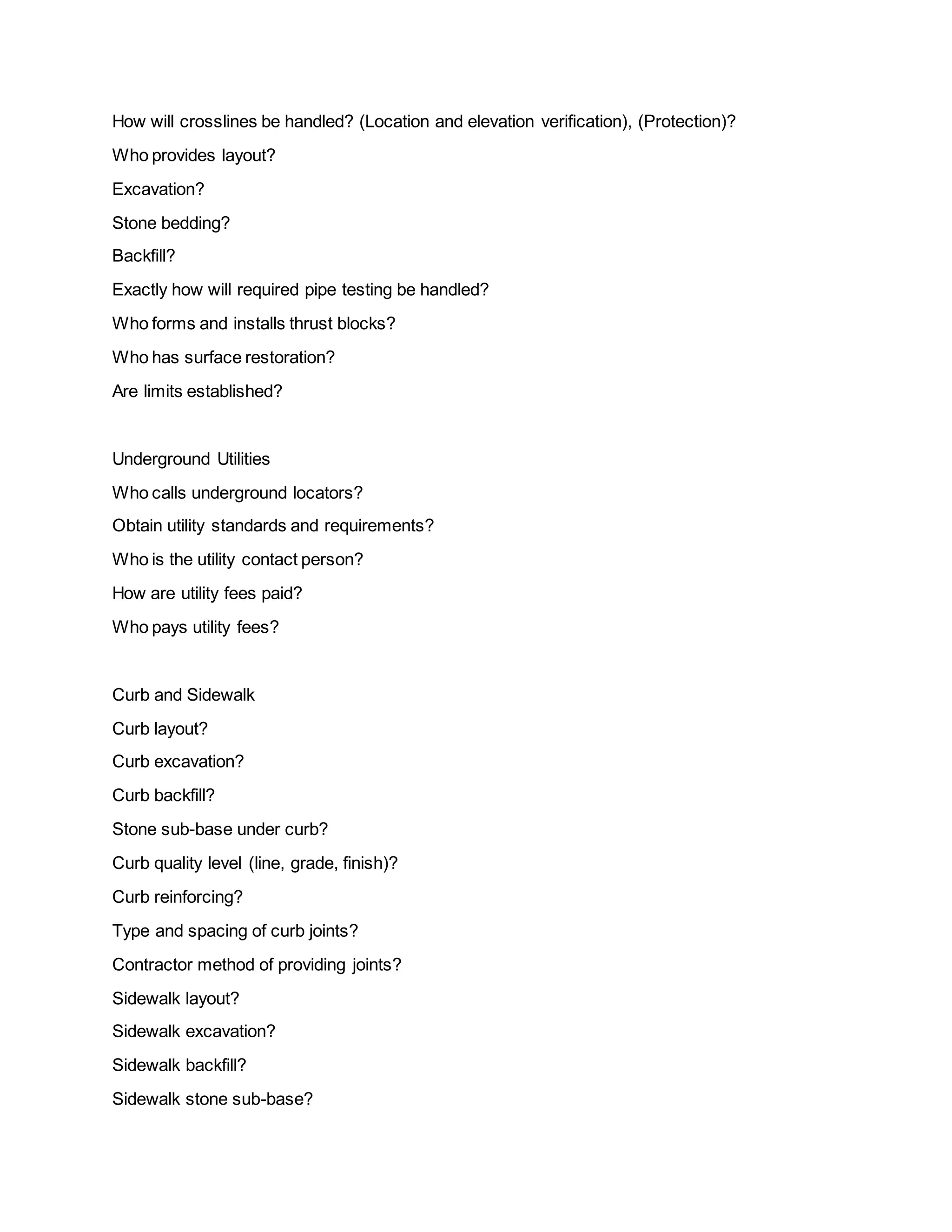 Checklist for site preparation and establishment | DOCX