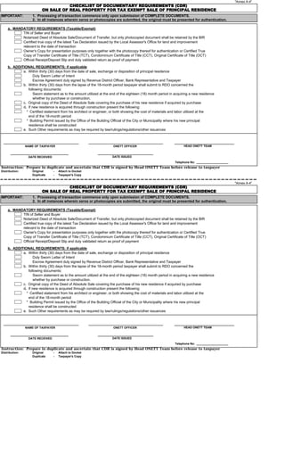 Checklist for transfer of property | PDF