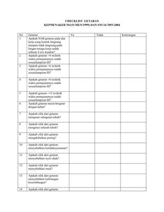 Checklist hygiene | DOCX