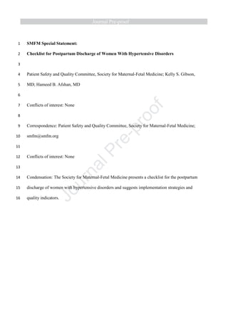 Listas de chequeo en hemorragia postparto | PDF | Pregnancy ...