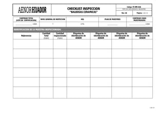 Checklist inspecciones c | PDF