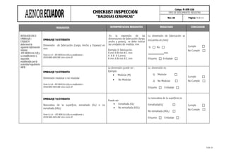 Checklist inspecciones c | PDF