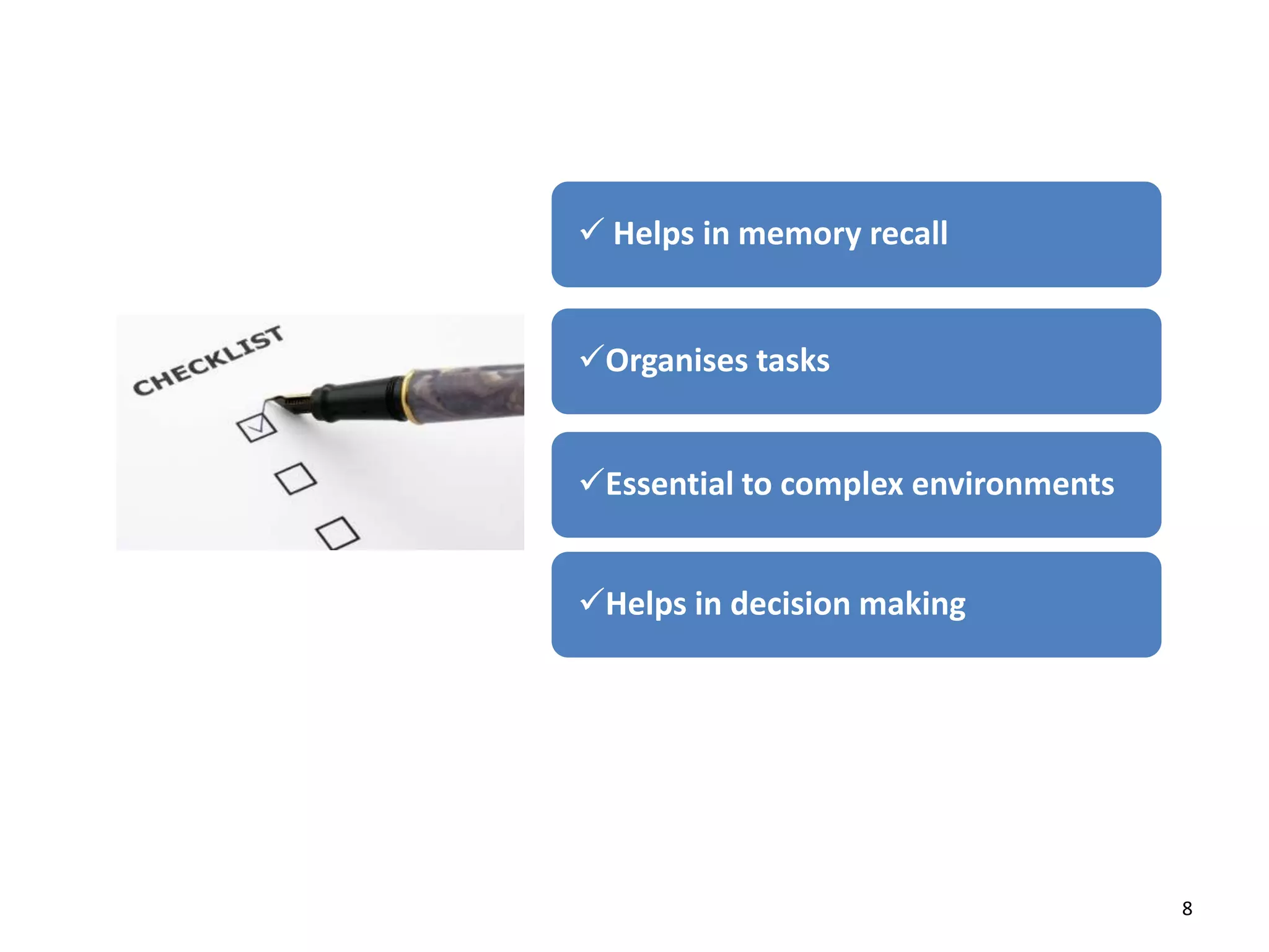 Checklist manifesto | PPTX