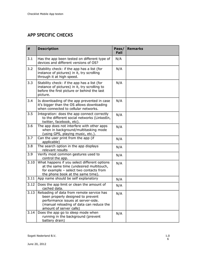 Mobile App Testing Checklist | PDF