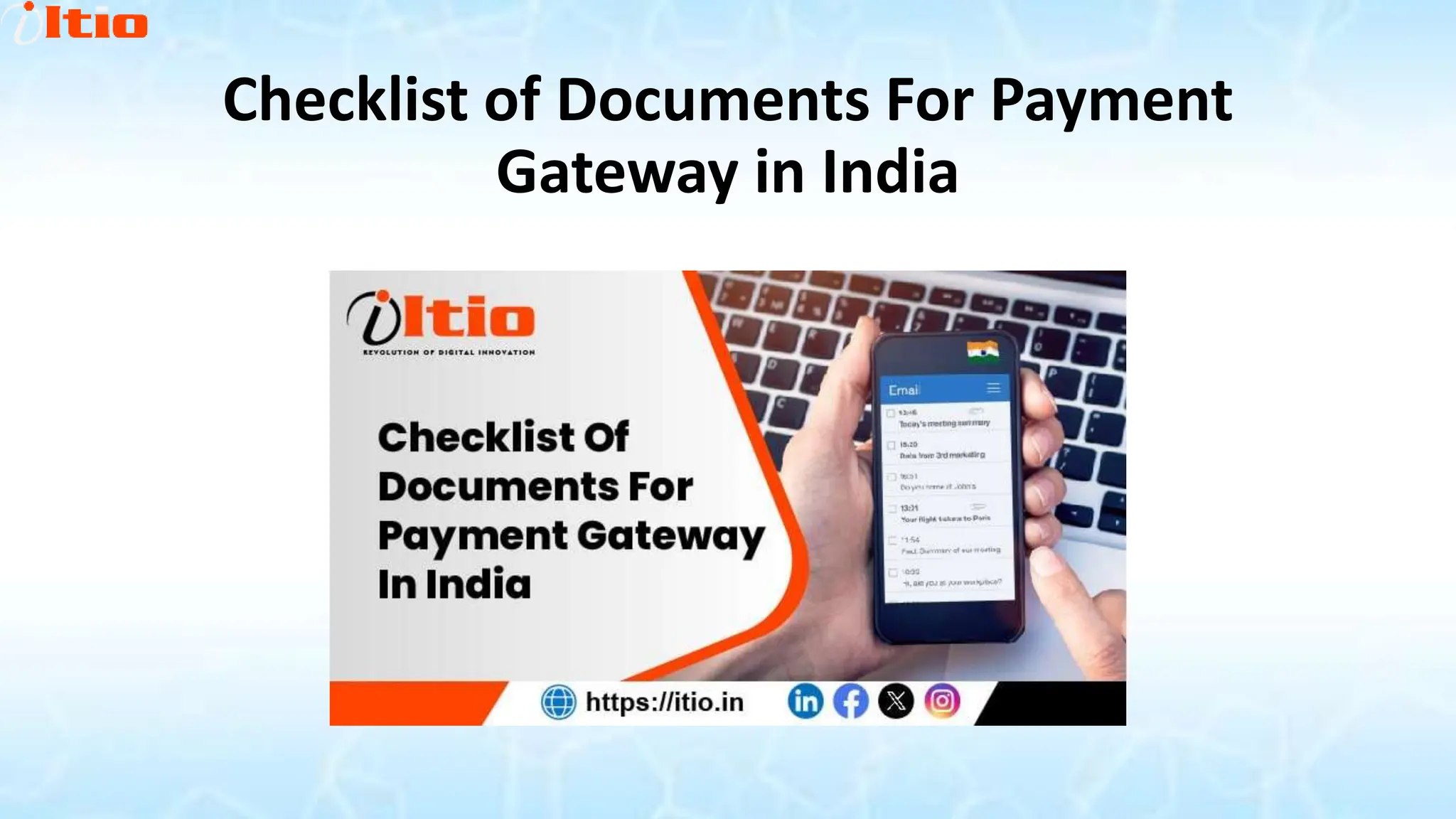 Checklist of Documents For Payment Gateway in India | PPT